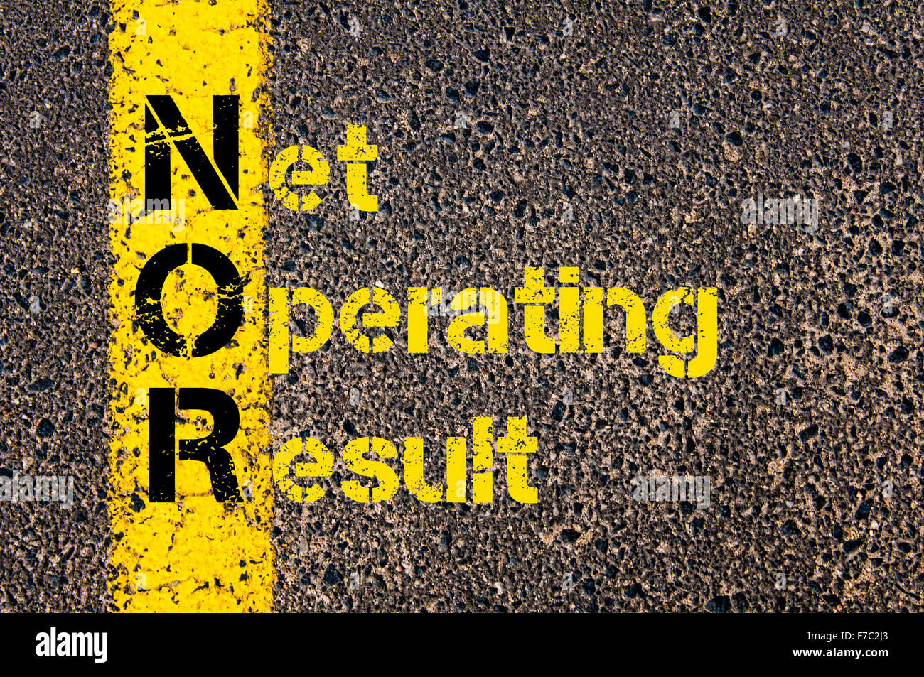 Concept image of Business Acronym NOR as Net Operating Result written ...