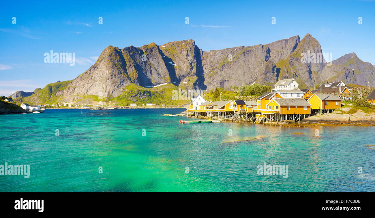 Lofoten Islands landscape, Moskenes, Norway Stock Photo - Alamy