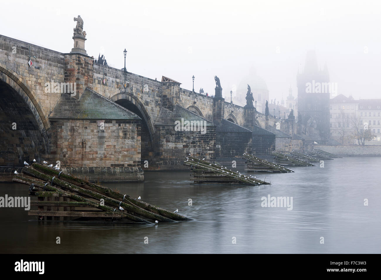 River vltava during night prague hi-res stock photography and images ...
