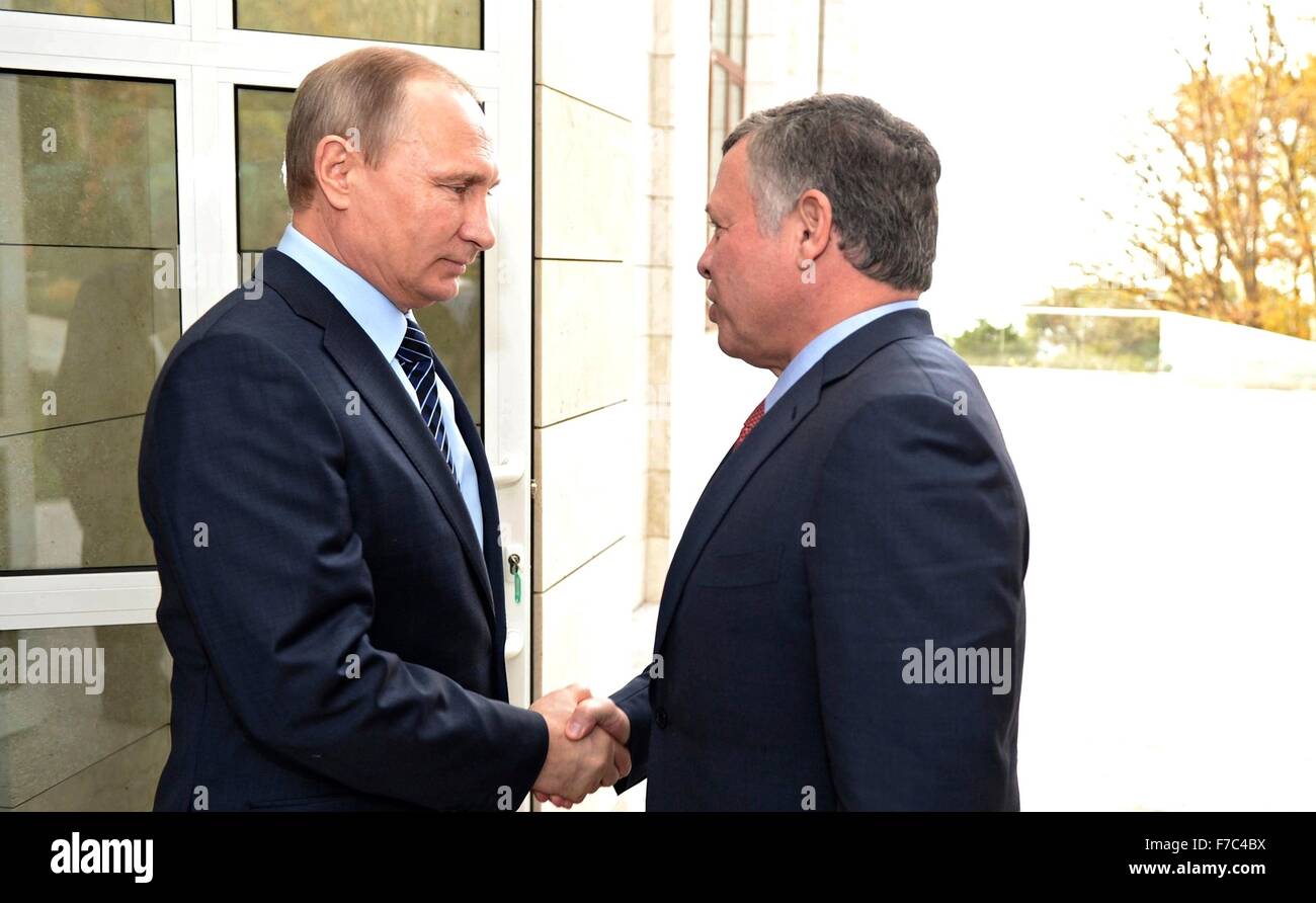 Russian President Vladimir Putin meets with King Abdullah II of Jordan ...