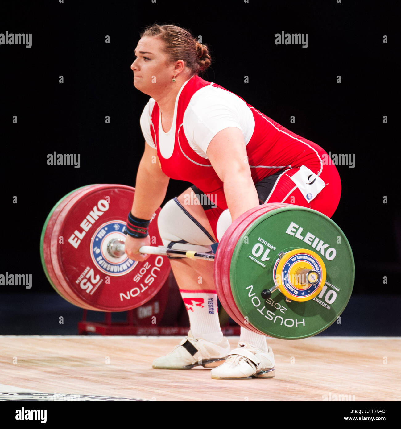 Russian Powerlifting Jump Celebration