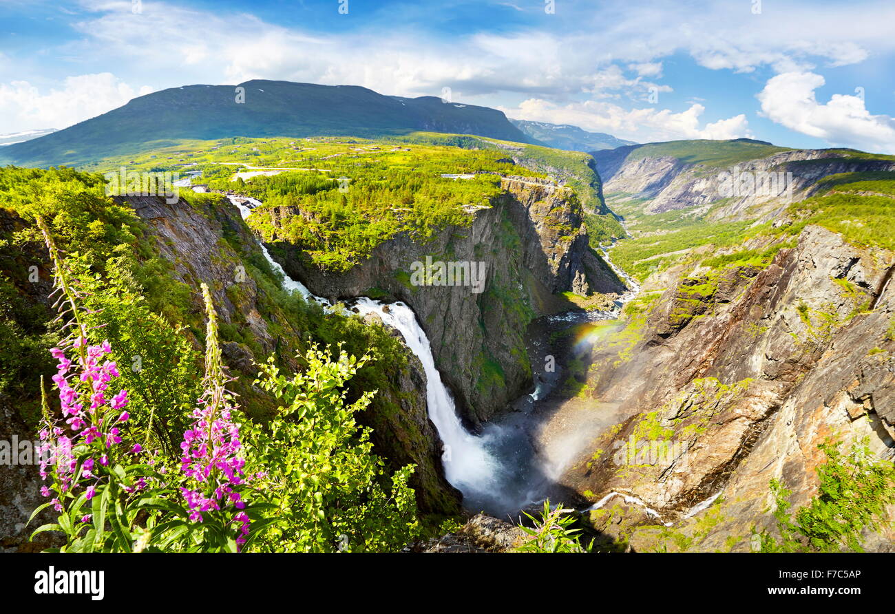 The Voringfossen waterfall, Hordaland, Norway Stock Photo - Alamy
