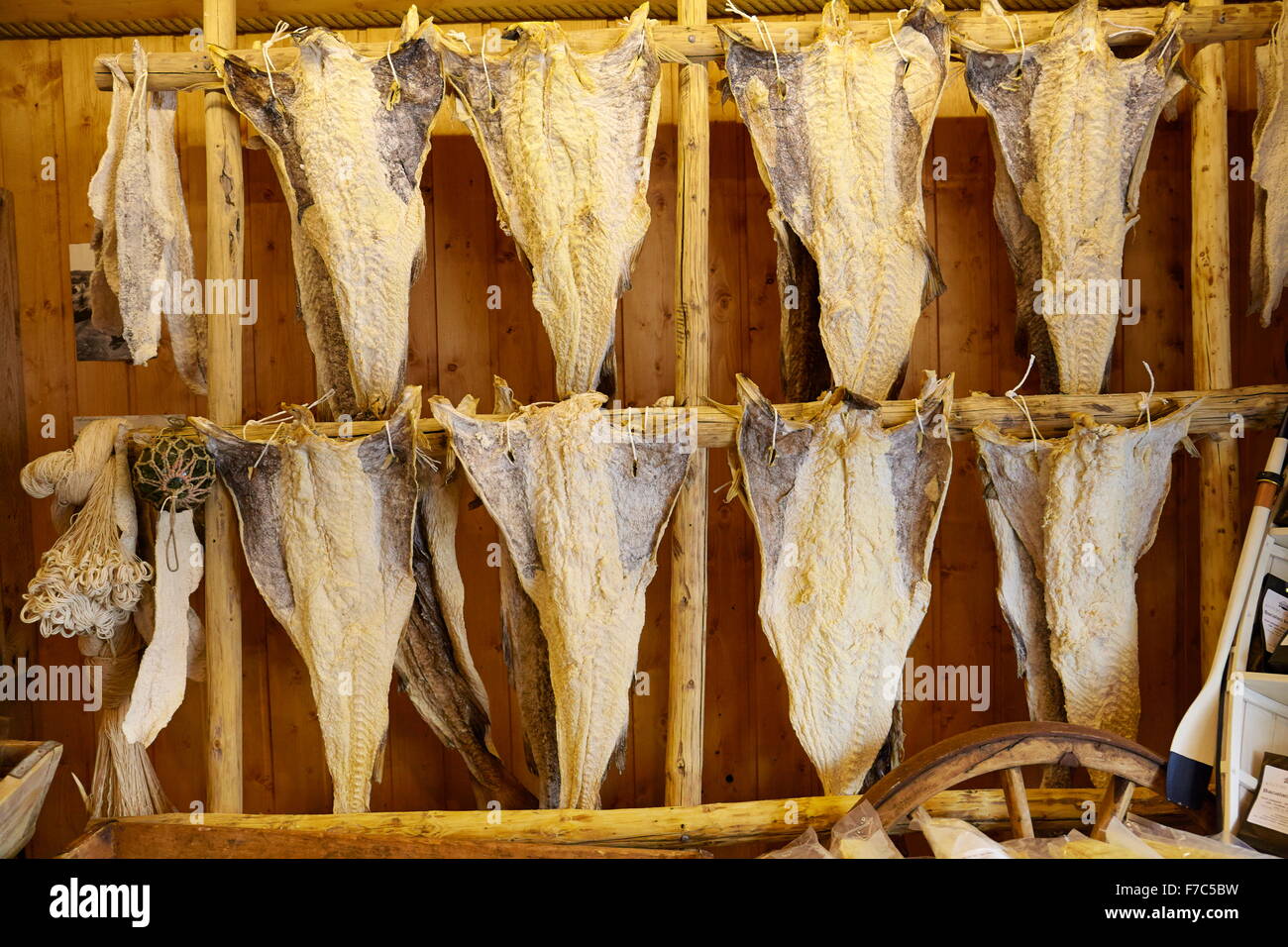 Dried cod (stockfish), Lofoten Islands, Norway Stock Photo - Alamy