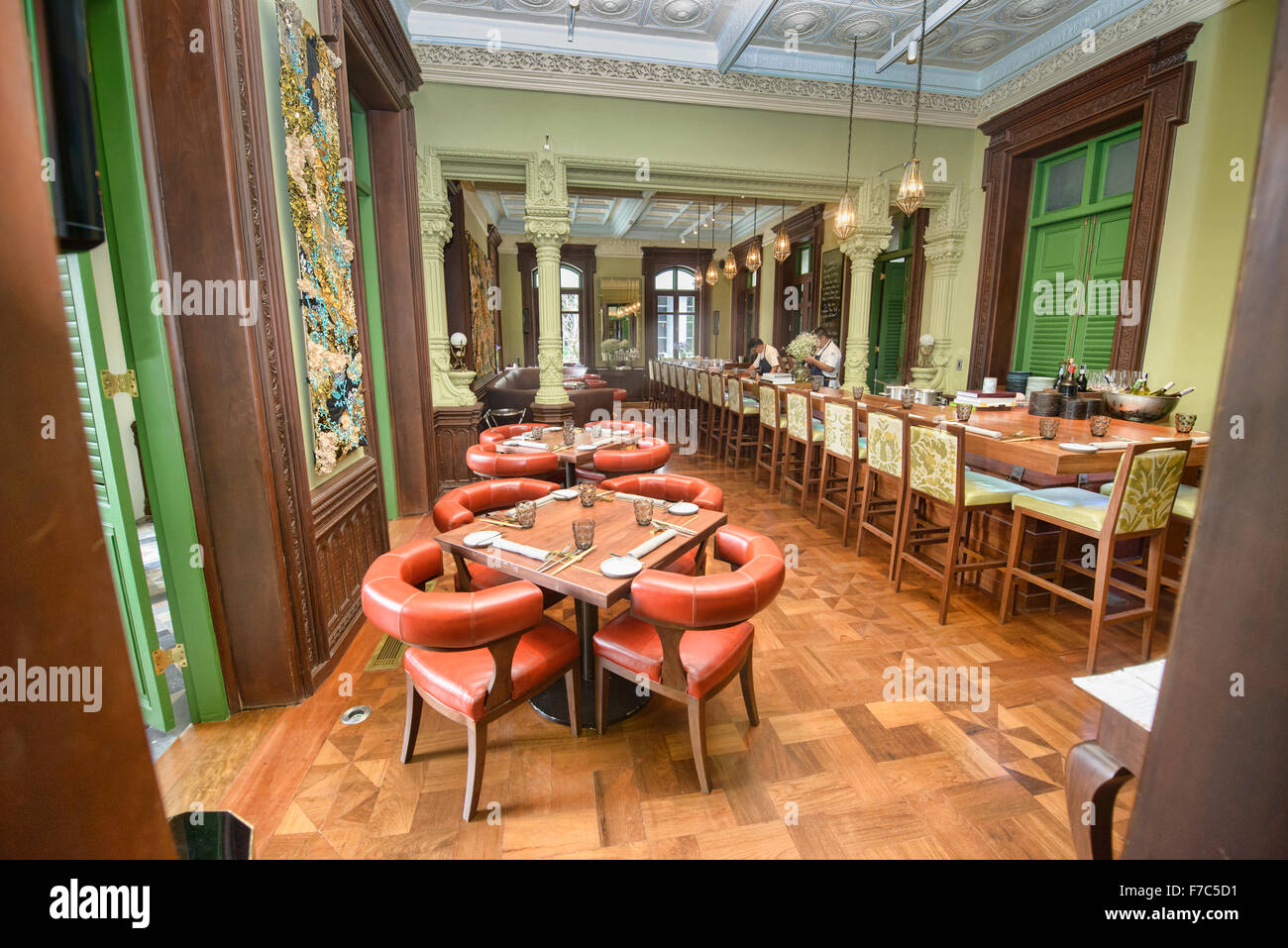 Interior architecture restaurant colonial hi-res stock photography and ...