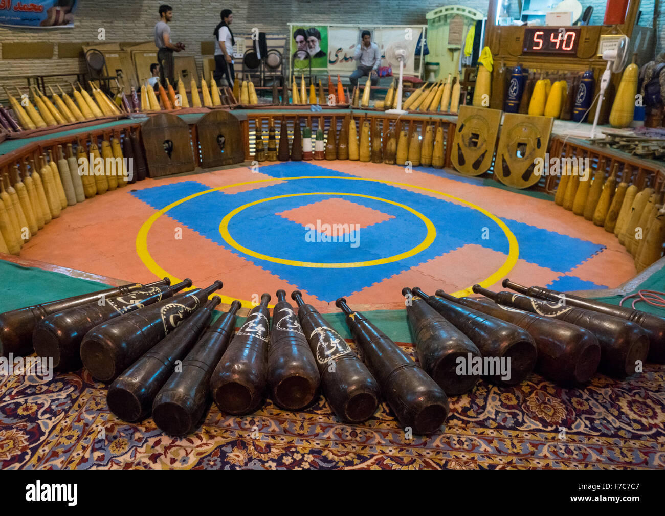 Men Training At Saheb A Zaman Club Zurkhaneh, Yazd Province, Yazd, Iran ...