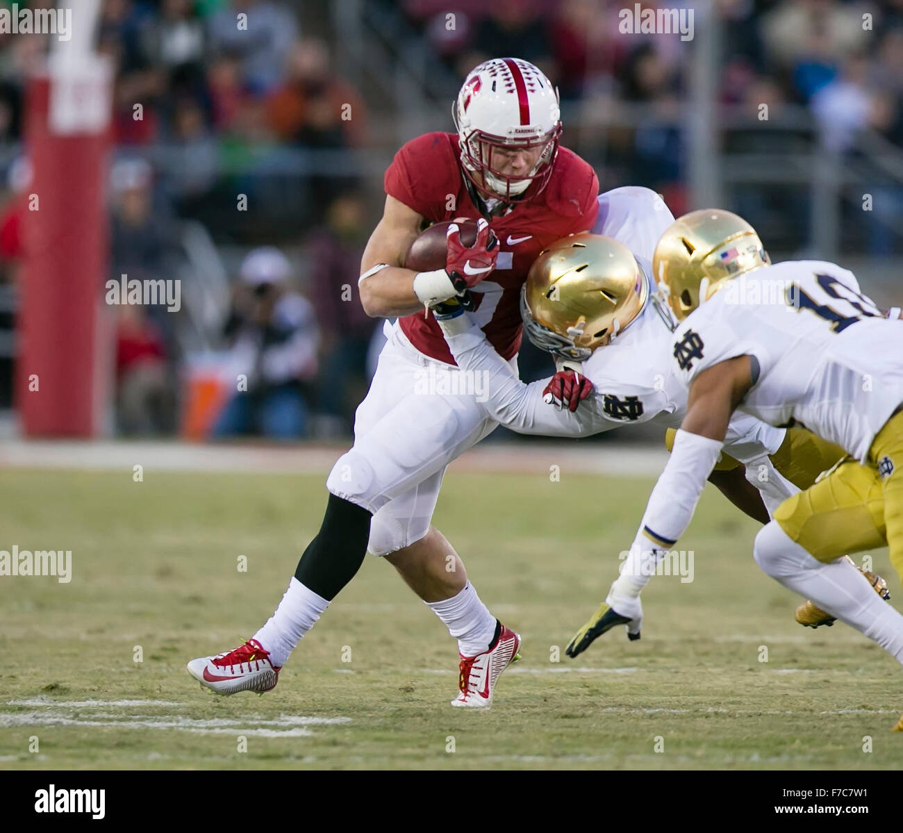 Palo Alto, CA. 28th Nov, 2015. Stanford Cardinal running back Christian ...