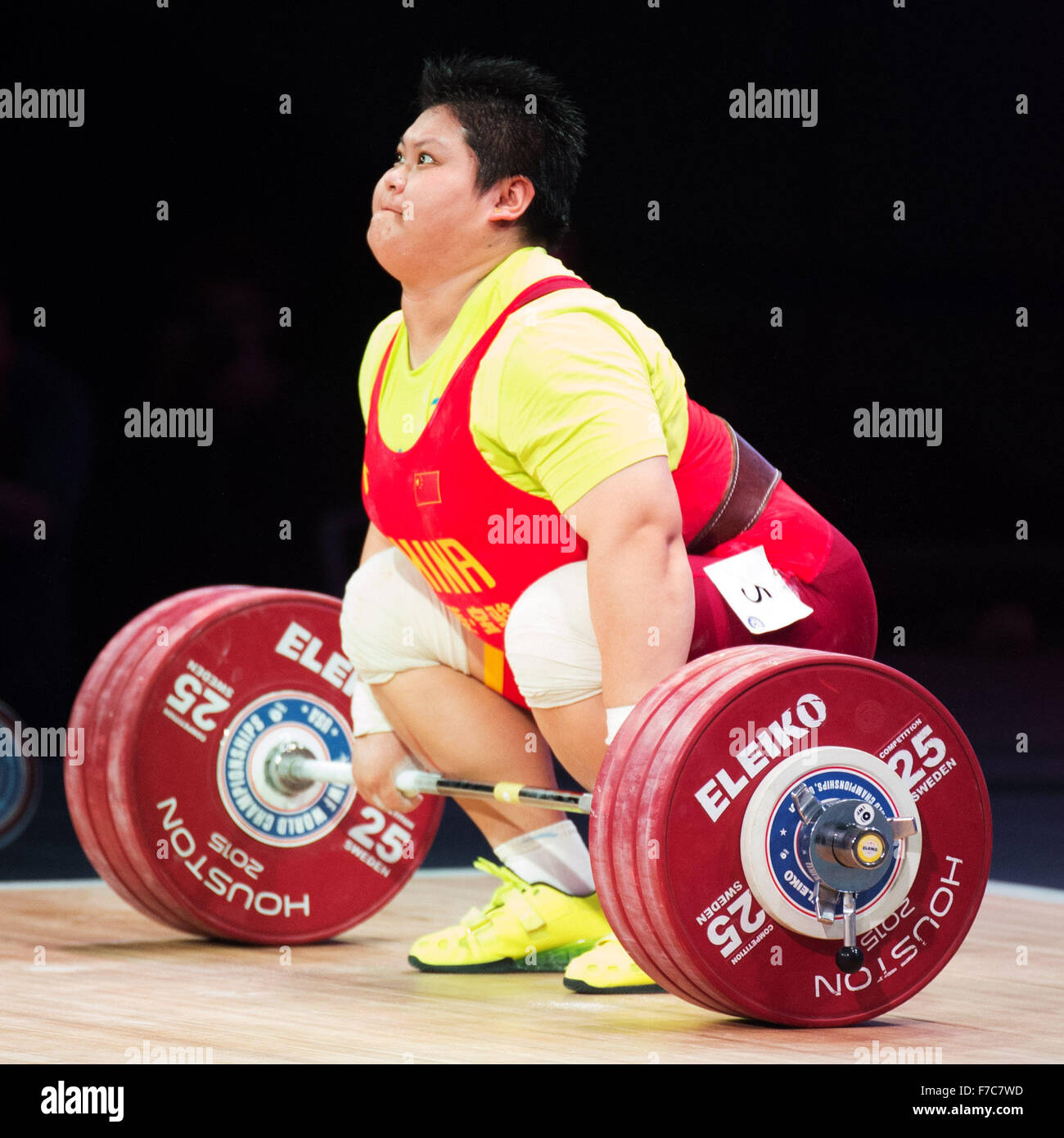 November 26, 2015: Meng Suping of China wins the silver medal in the ...