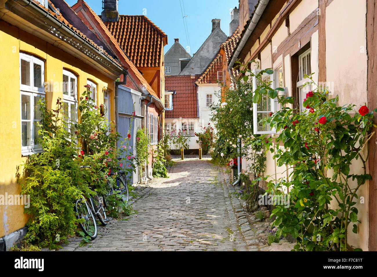 Old town in Helsingor, Denmark Stock Photo - Alamy