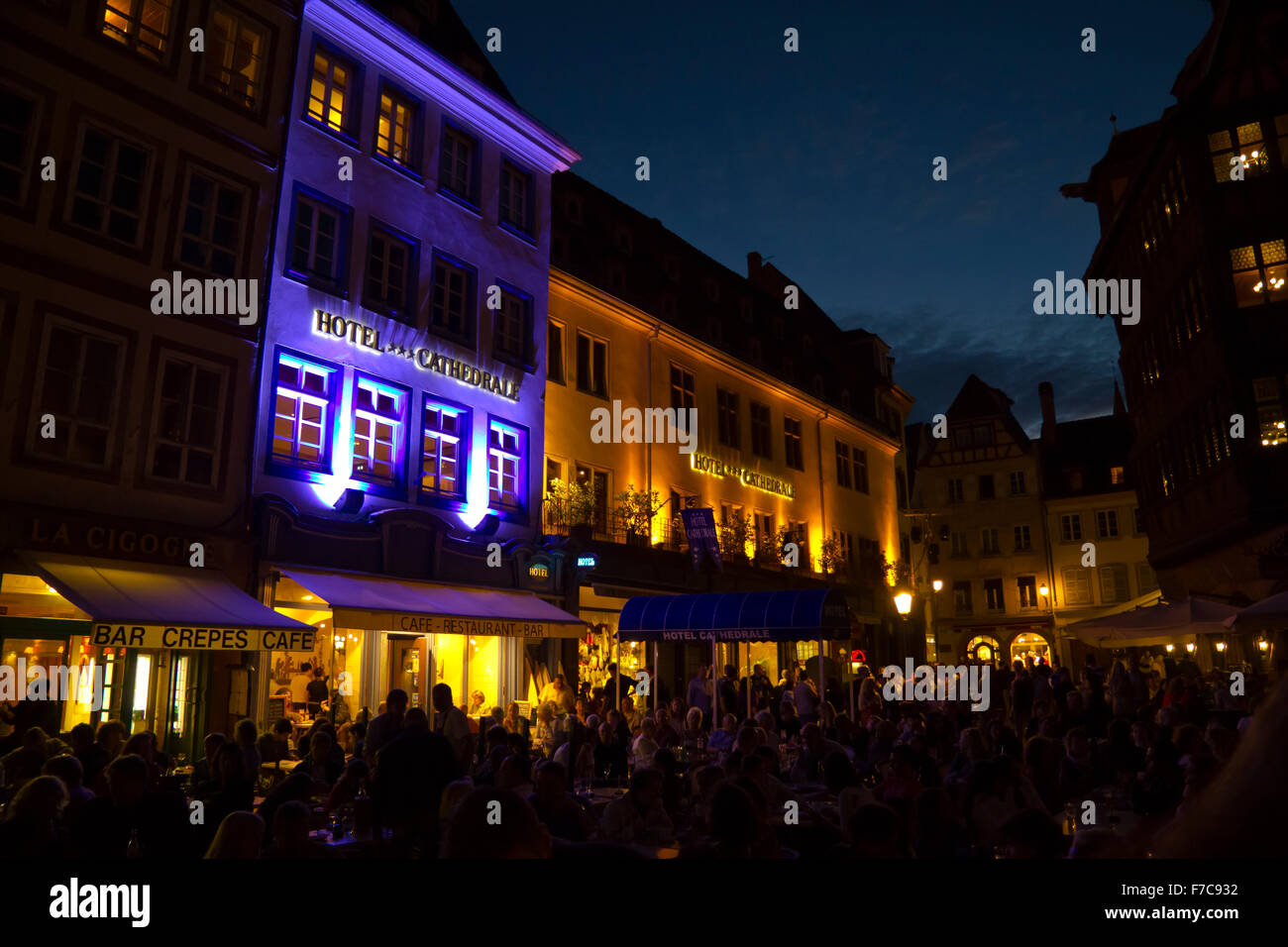Nightlife in Strasbourg, France Stock Photo - Alamy