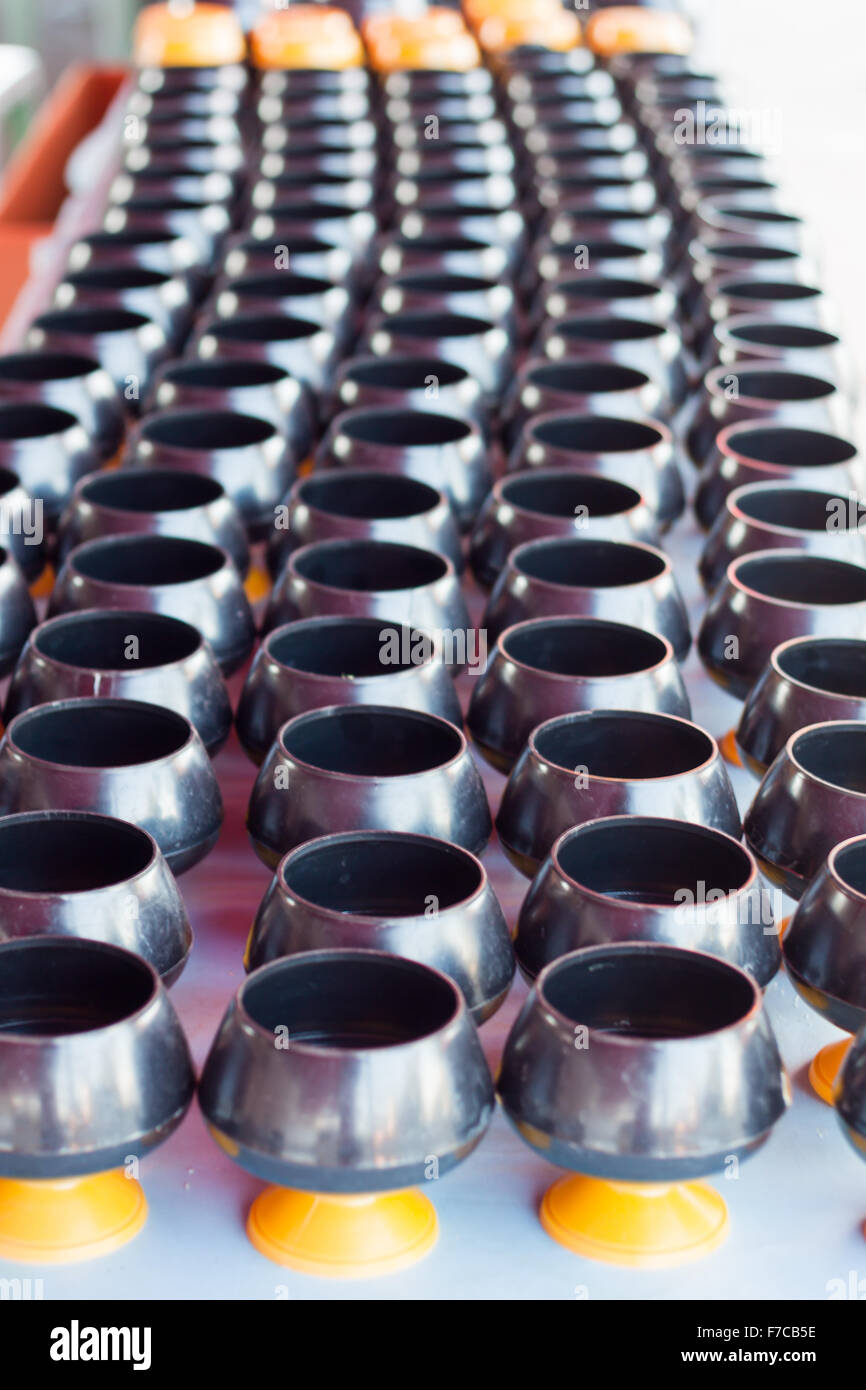 Monk's alms-bowl in temple, stock photo Stock Photo - Alamy