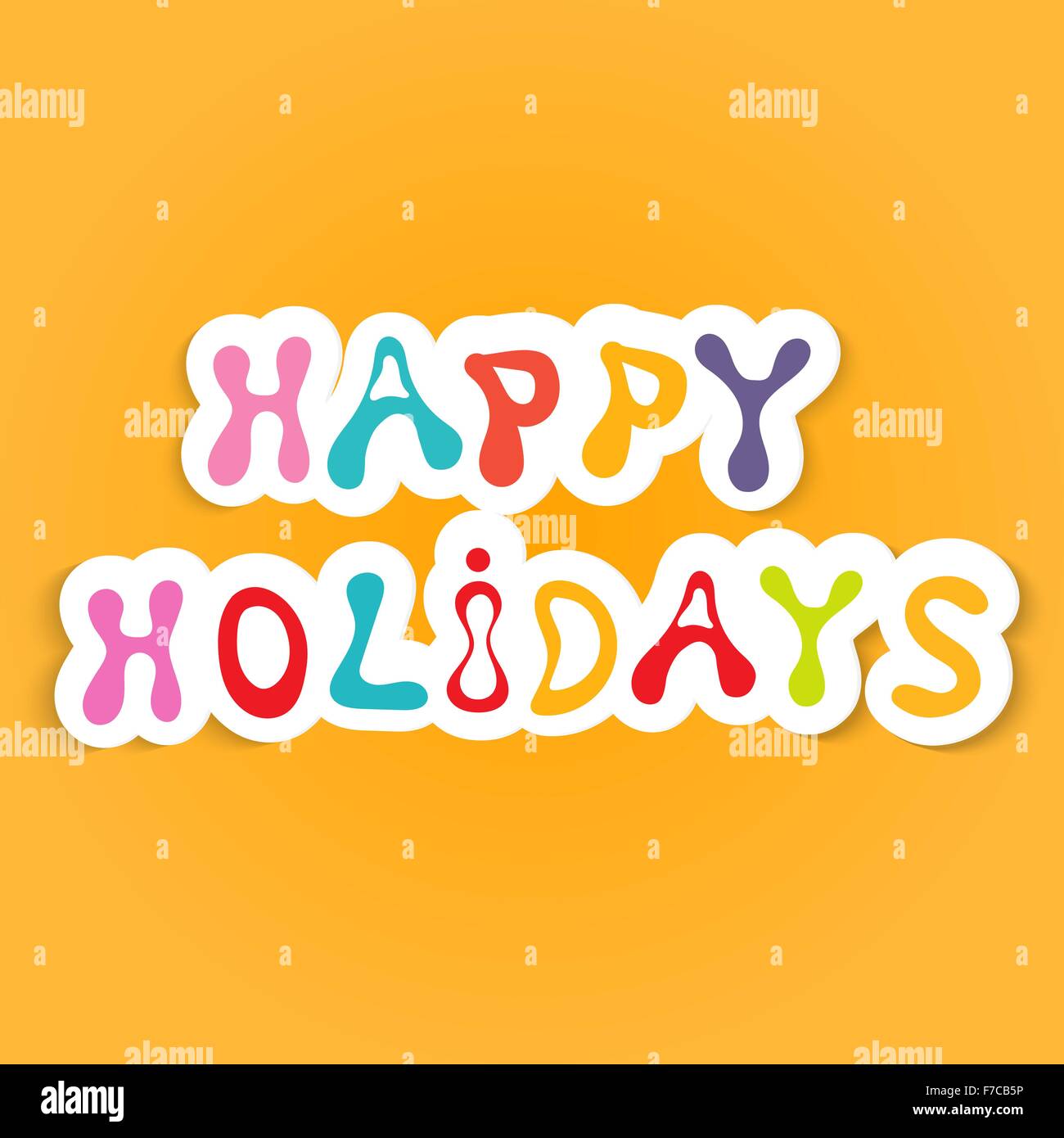 Happy holidays inscription. Vector illustration Stock Vector Image ...
