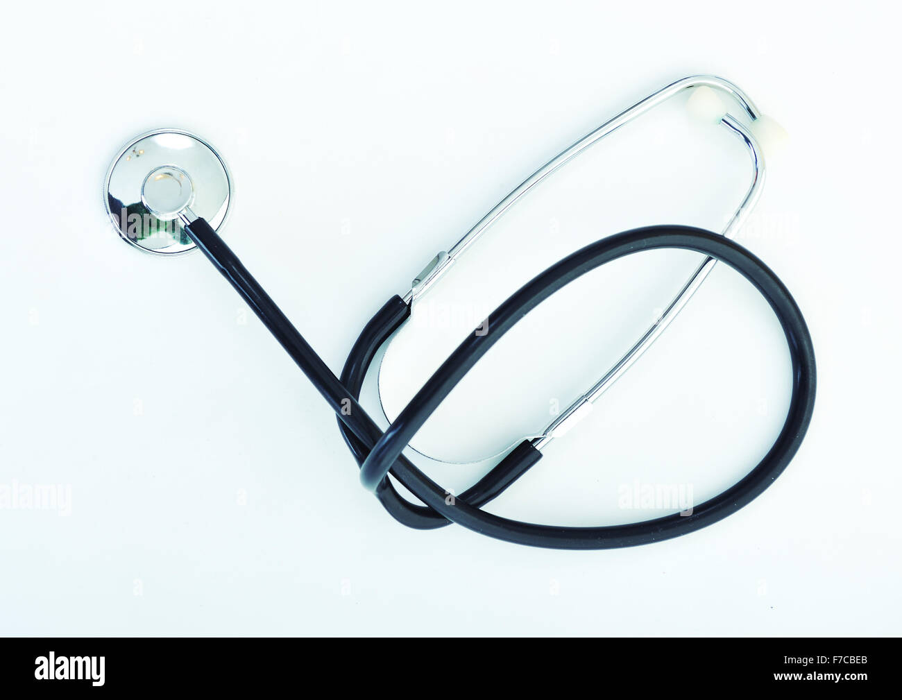 medicine tool stethoscope isolated on white background Stock Photo - Alamy