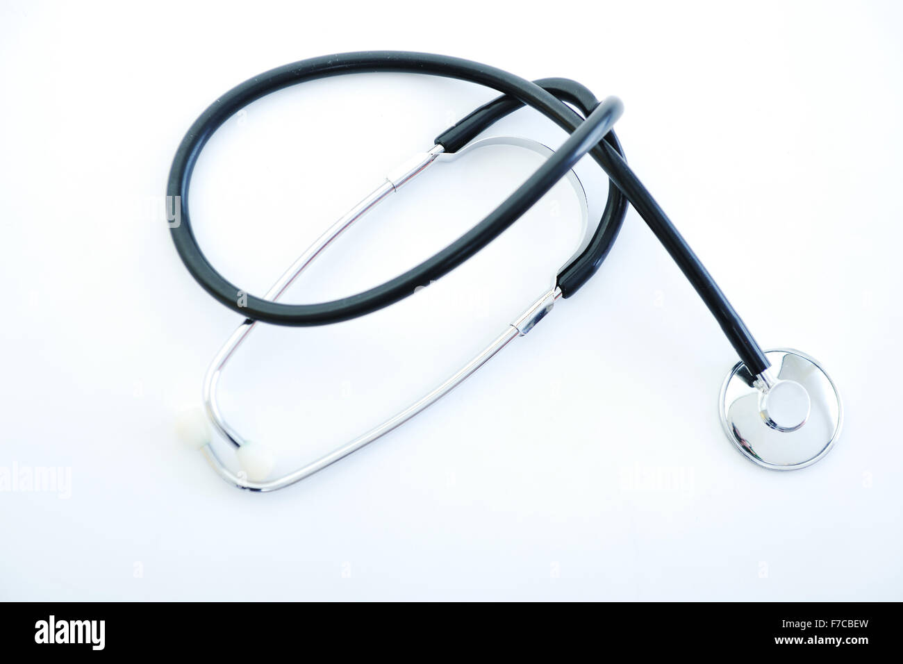 medicine tool stethoscope isolated on white background Stock Photo - Alamy