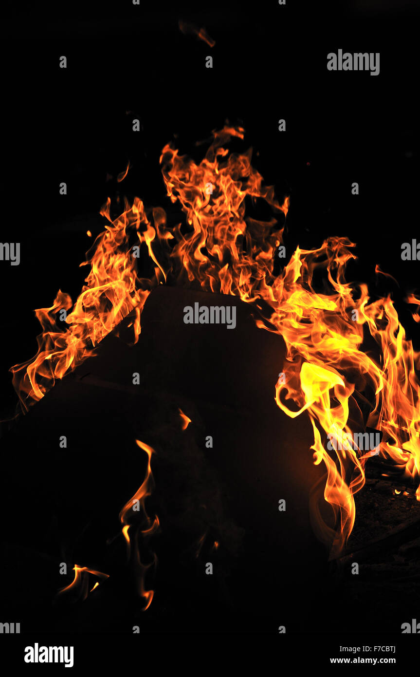 fire corner with empty space or copyspace to write message Stock Photo ...
