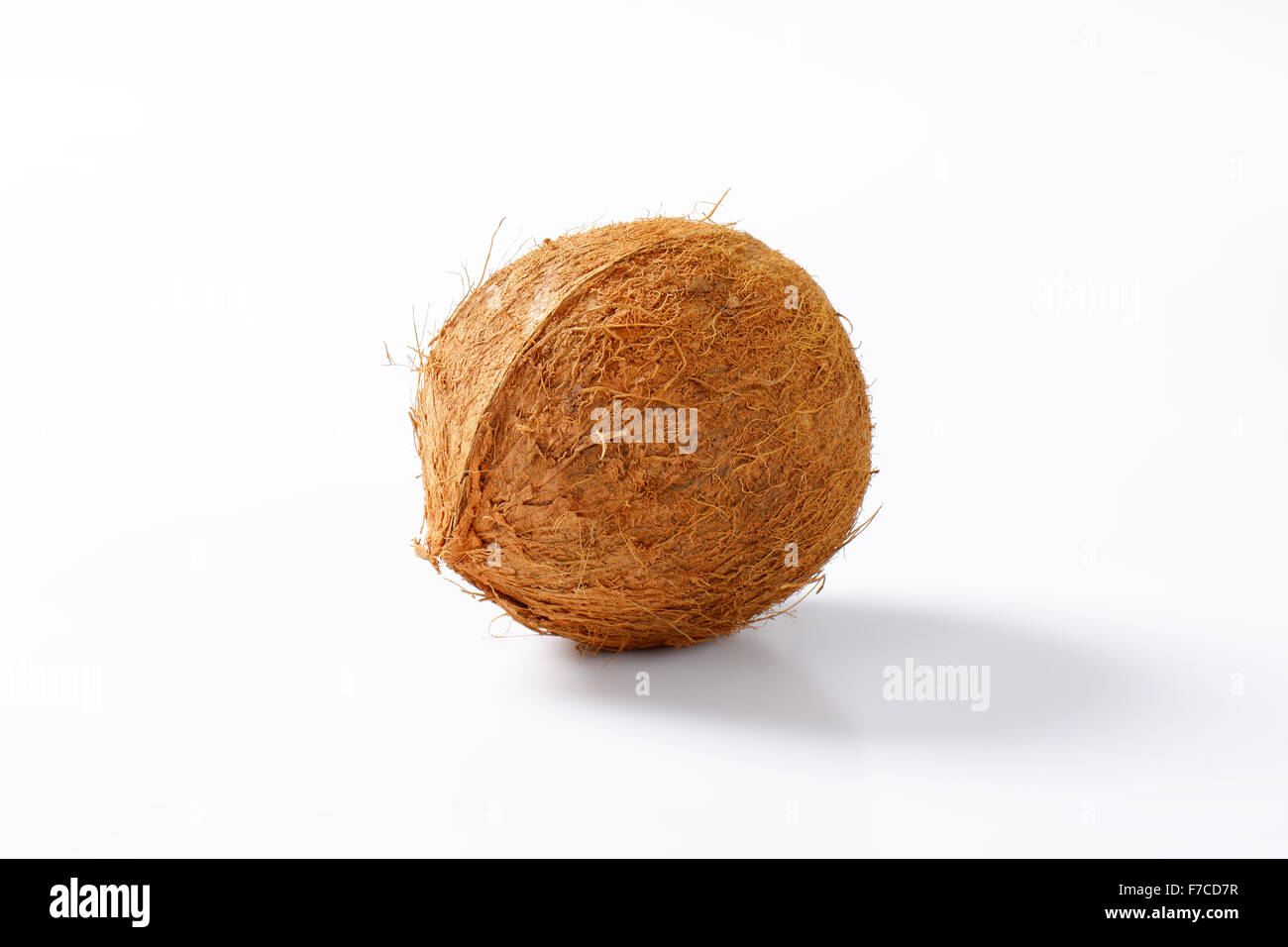 Fresh coconut fruit on white background Stock Photo - Alamy
