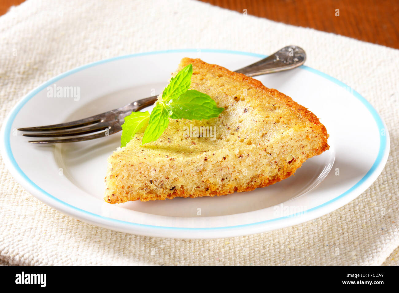 Slice of spiced lemon nut cake Stock Photo - Alamy