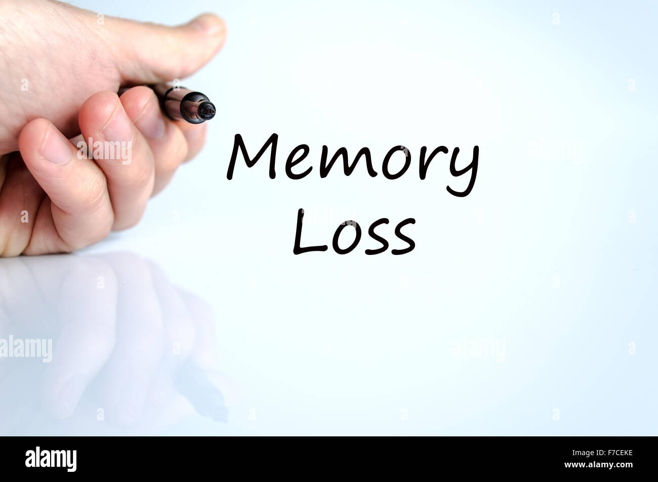 Memory loss text concept isolated over white background Stock Photo - Alamy