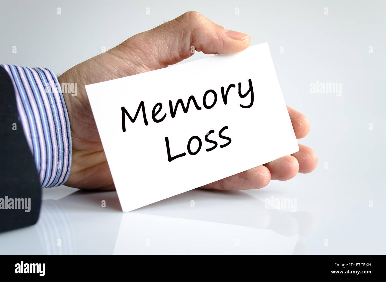 Memory loss text concept isolated over white background Stock Photo - Alamy