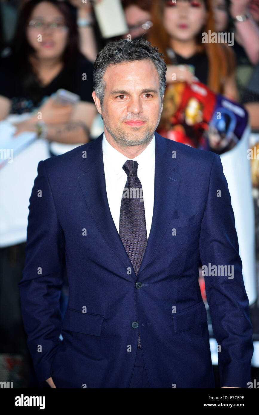 Mark Ruffalo at The Avengers: Age of Ultron - European Film Premiere at ...