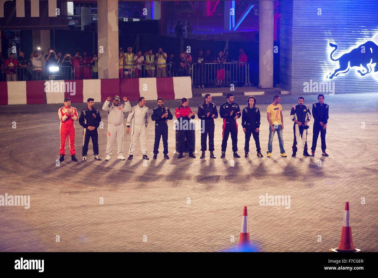 Red Bull Car Park Drift Final Meydan Dubai UAE Stock Photo - Alamy