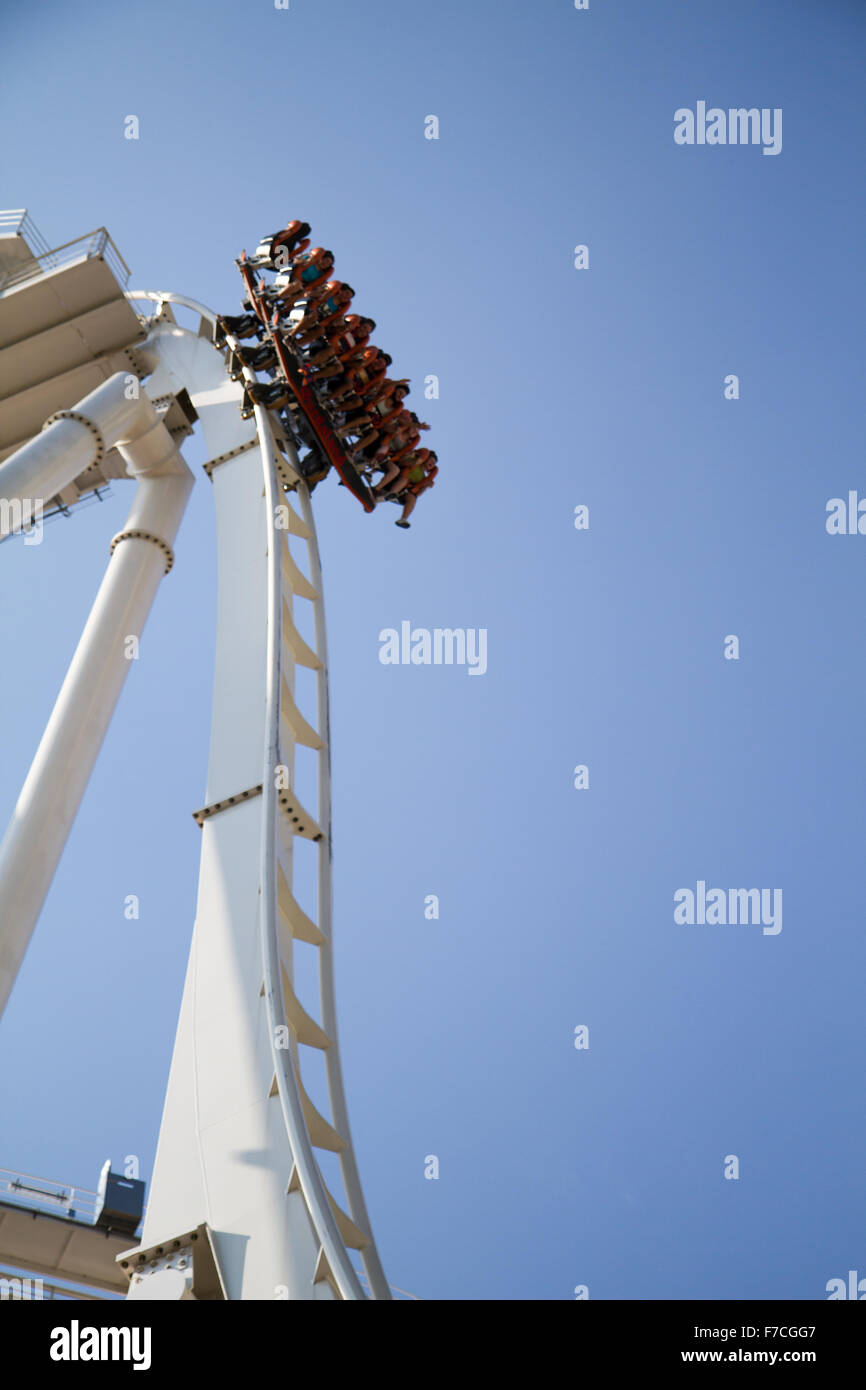 detail of modern roller coaster amusement park Italy Stock Photo - Alamy