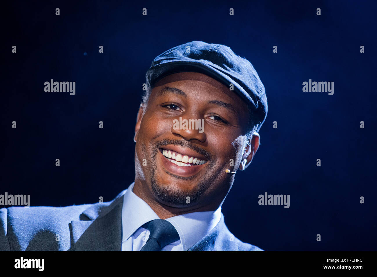 Duesseldorf, Germany. 28th Nov, 2015. Fromer British boxer Lennox Lewis ...