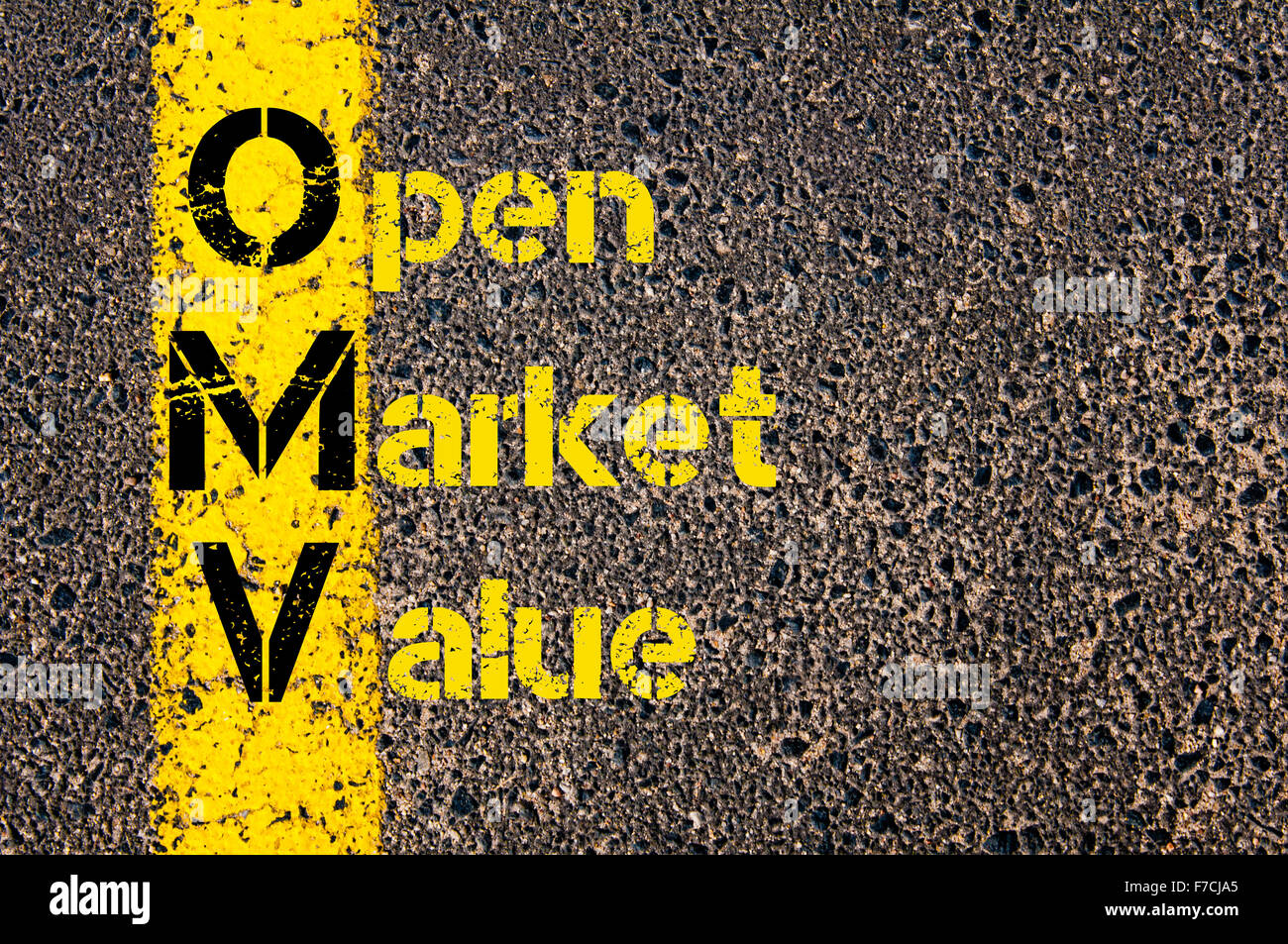 Concept image of Accounting Business Acronym OMV Open Market Value ...