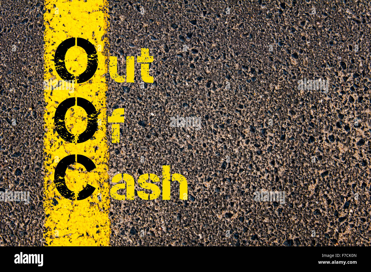 Concept image of Accounting Business Acronym OOC Out Of Cash written ...