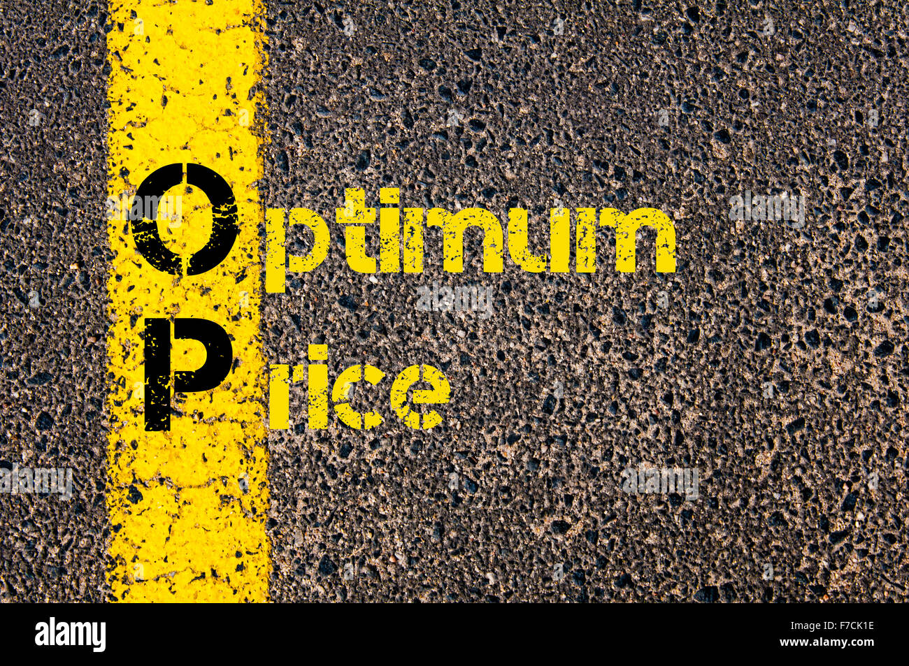 Concept image of Accounting Business Acronym OP Optimum Price written ...