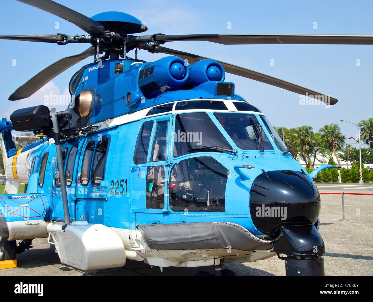 EC-225 helicopter for opening to visitors at Kaohsiung Navy ...