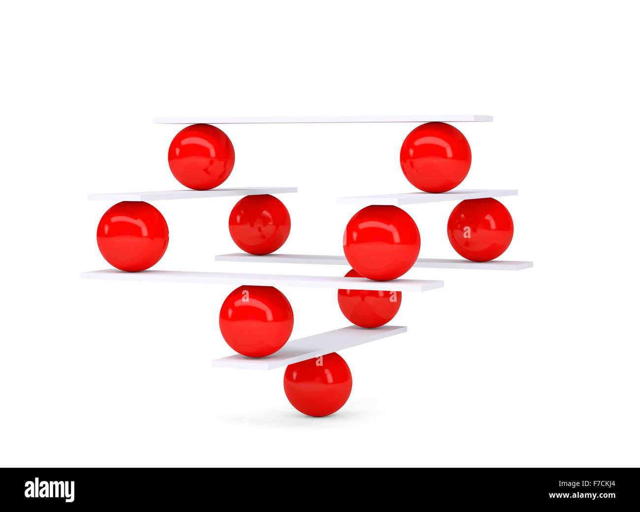 Red balls, balance on white Stock Photo - Alamy