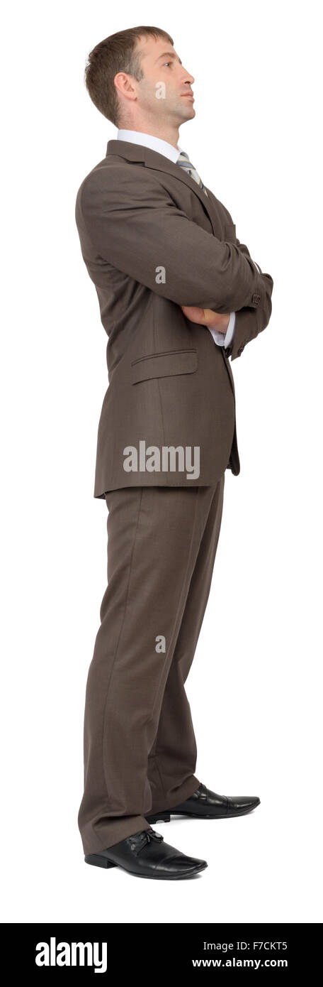 Businessman standing, side view Stock Photo - Alamy