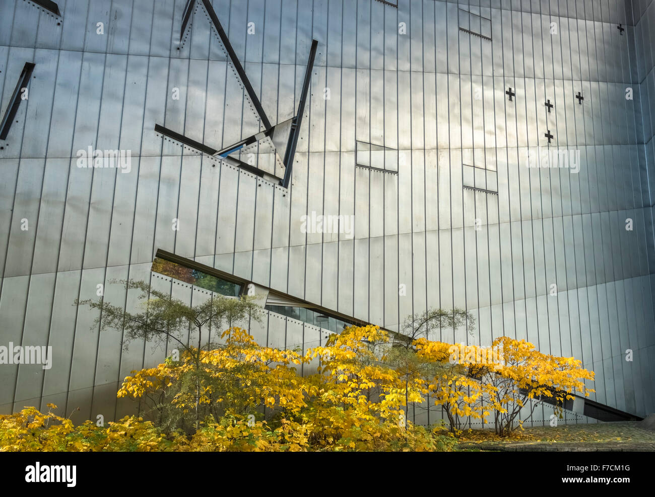 Exterior of Jewish Museum extension designed by Daniel Libeskind ...