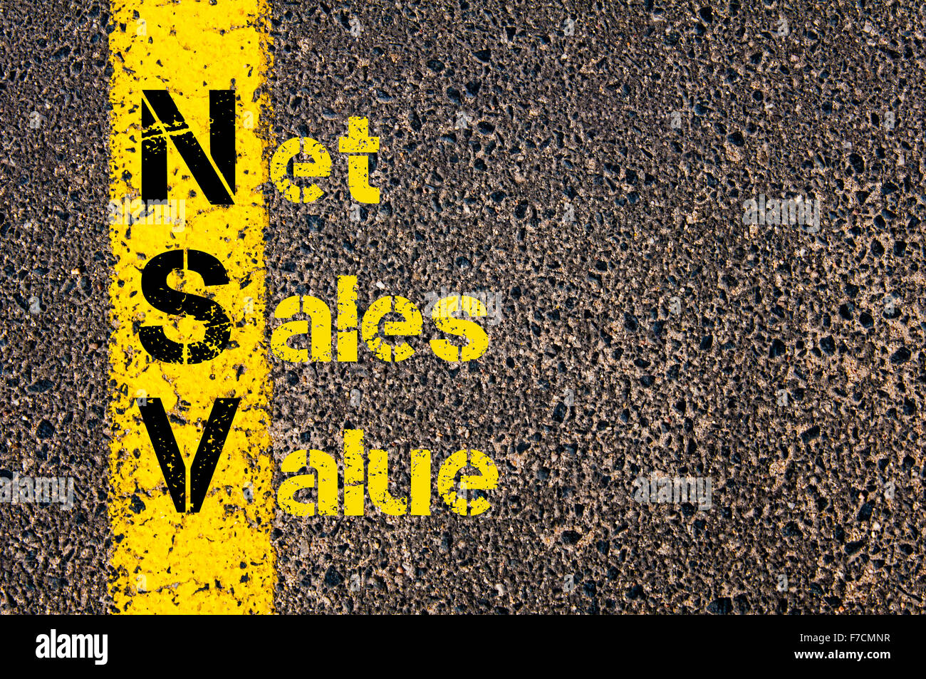 Concept image of Accounting Business Acronym NSV Net Sales Value ...