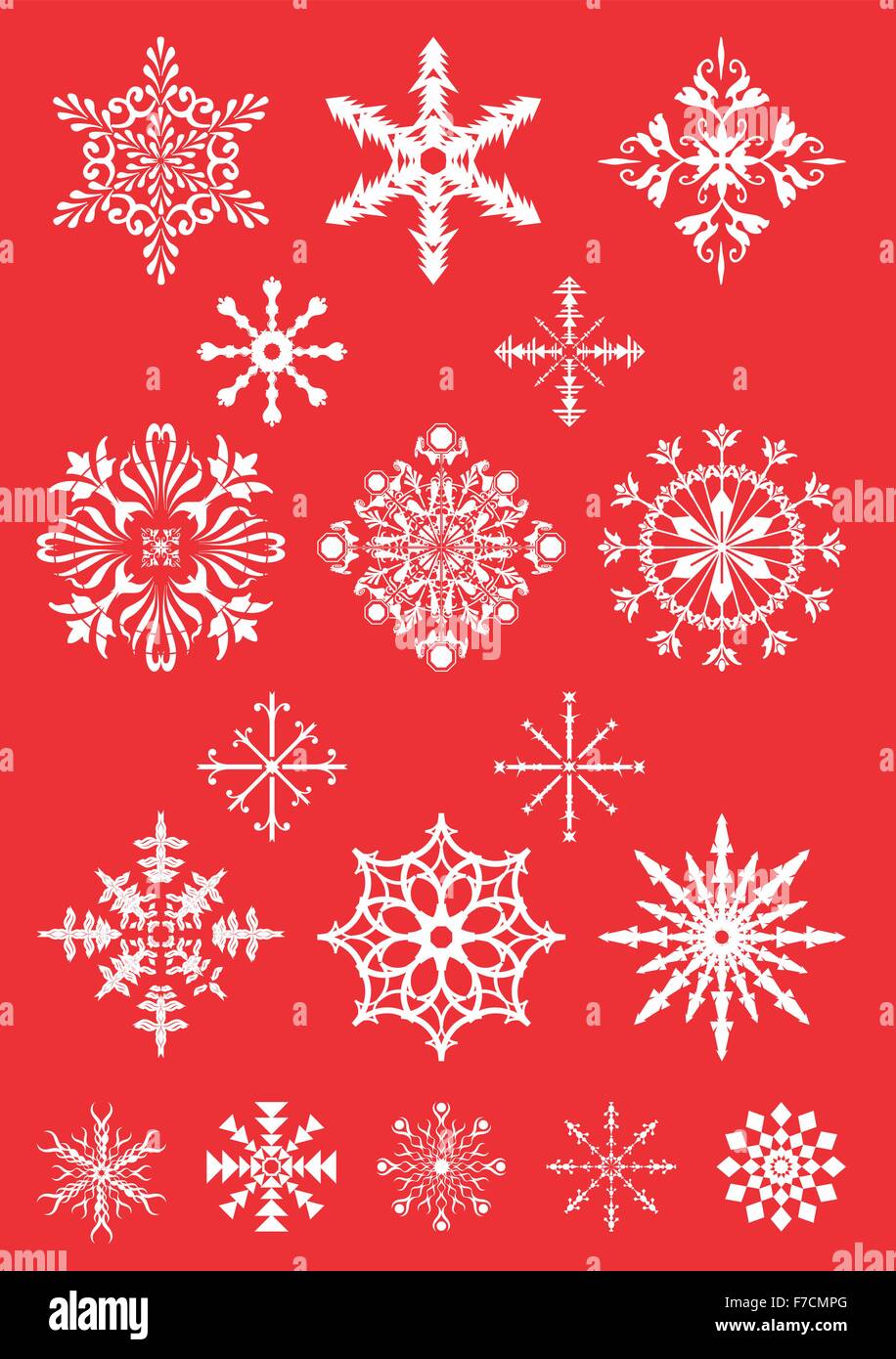 Snowflakes - Illustration Stock Vector Image & Art - Alamy