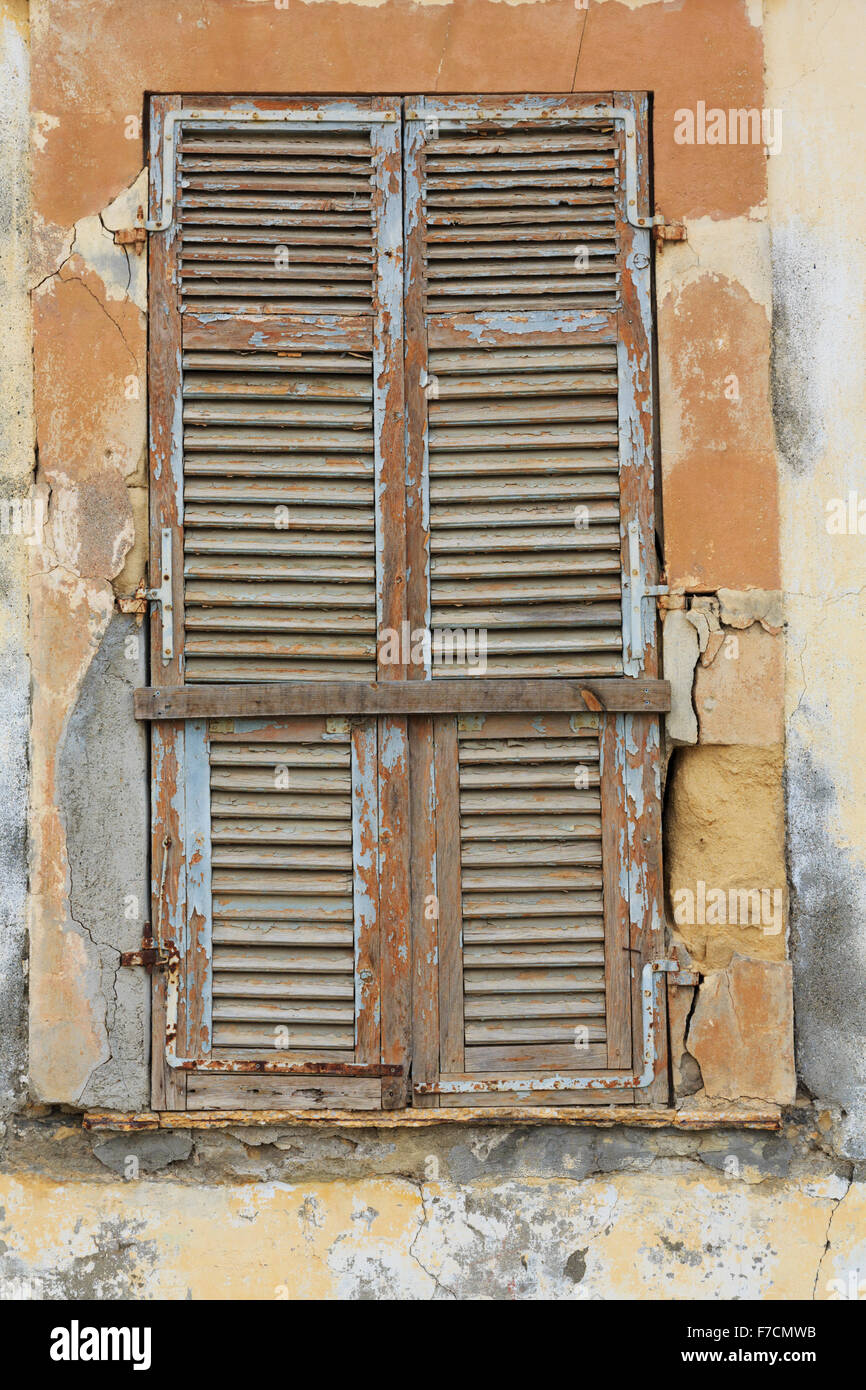 Traditional, Old shutters, Larnaca Cyprus Stock Photo - Alamy