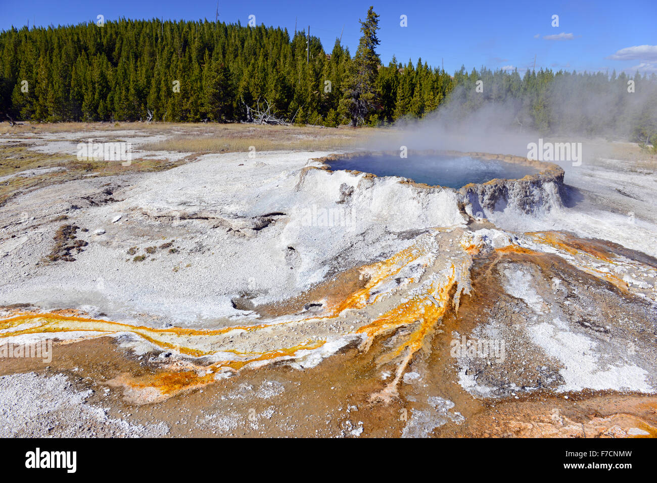 Geothermal features in Yellowstone National Park, Wyoming, USA Stock ...