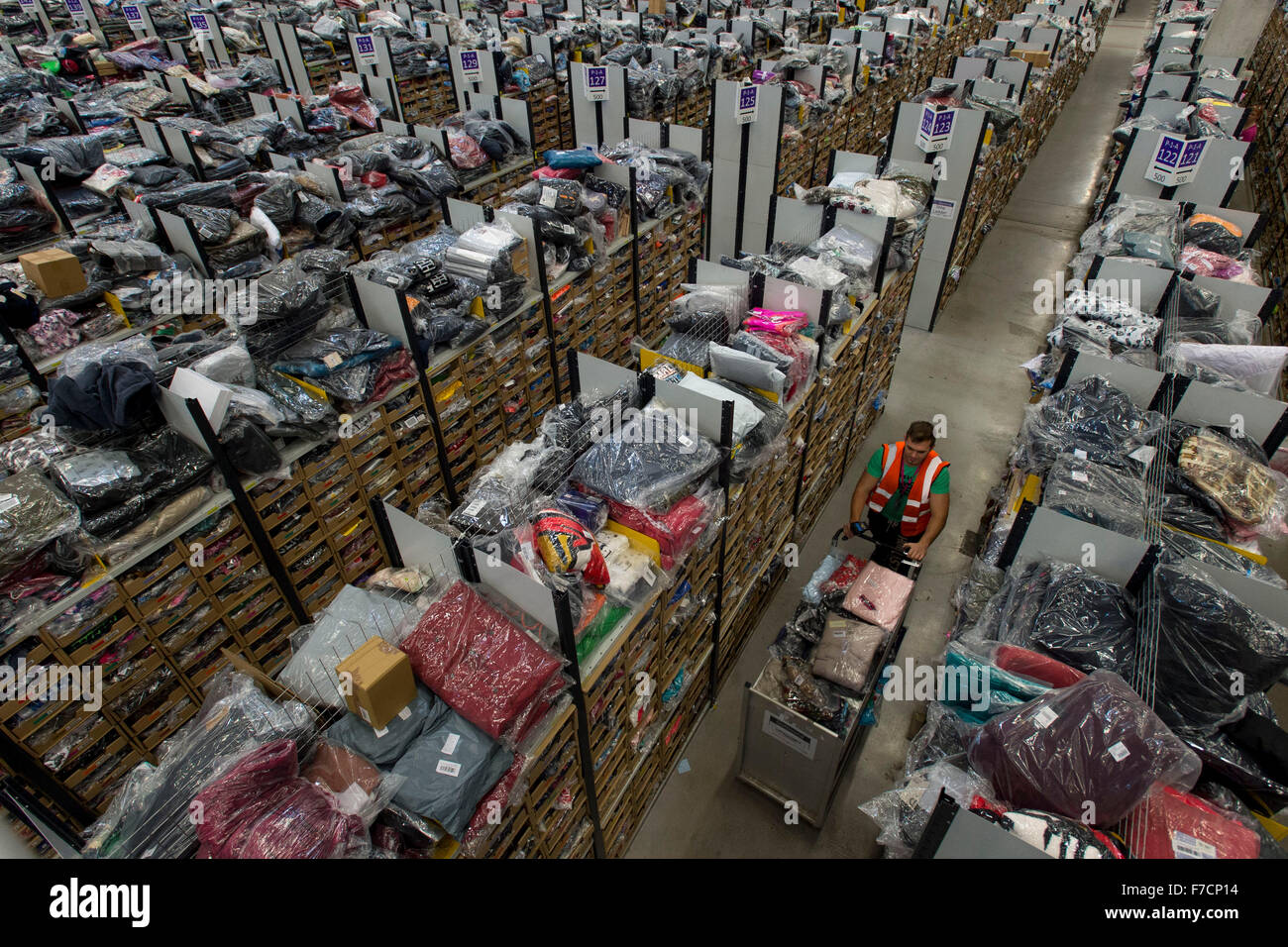 The Amazon warehouse fulfillment centre in Swansea, South Wales. Amazon ...