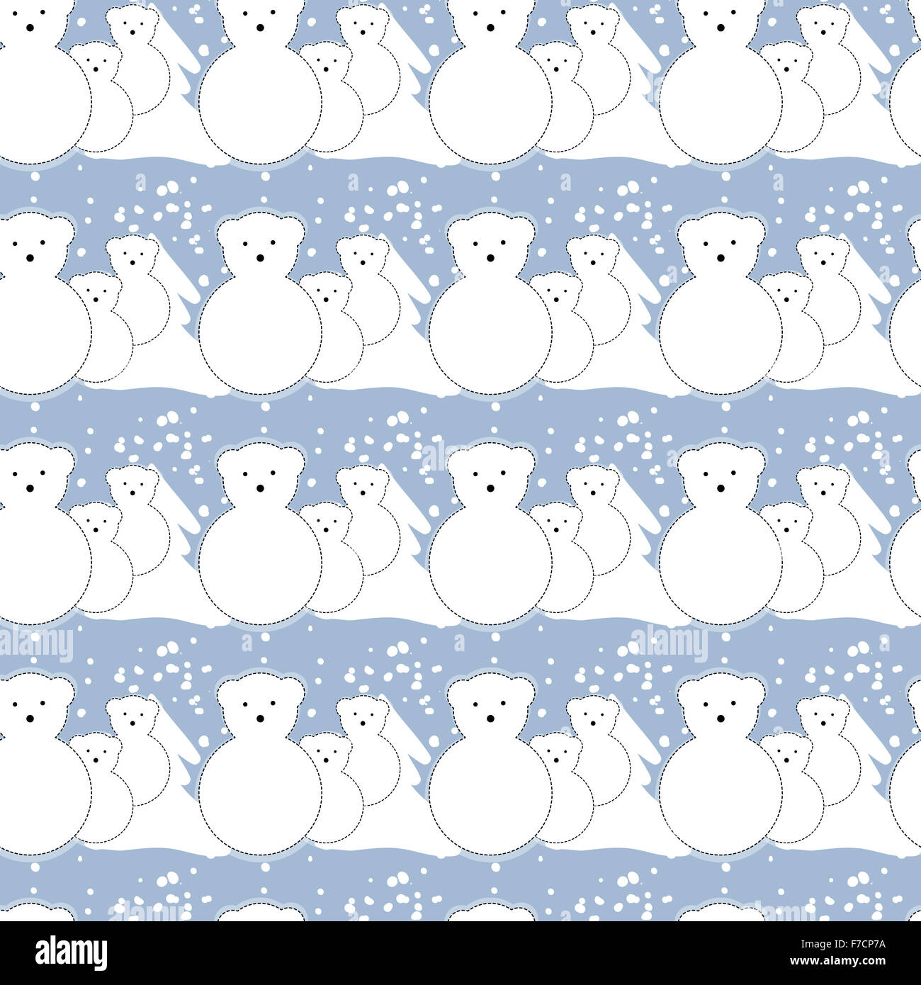 Seamless pattern, polar bears, winter Stock Photo - Alamy
