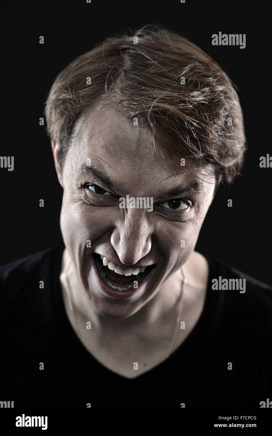 angry man portrait Stock Photo - Alamy