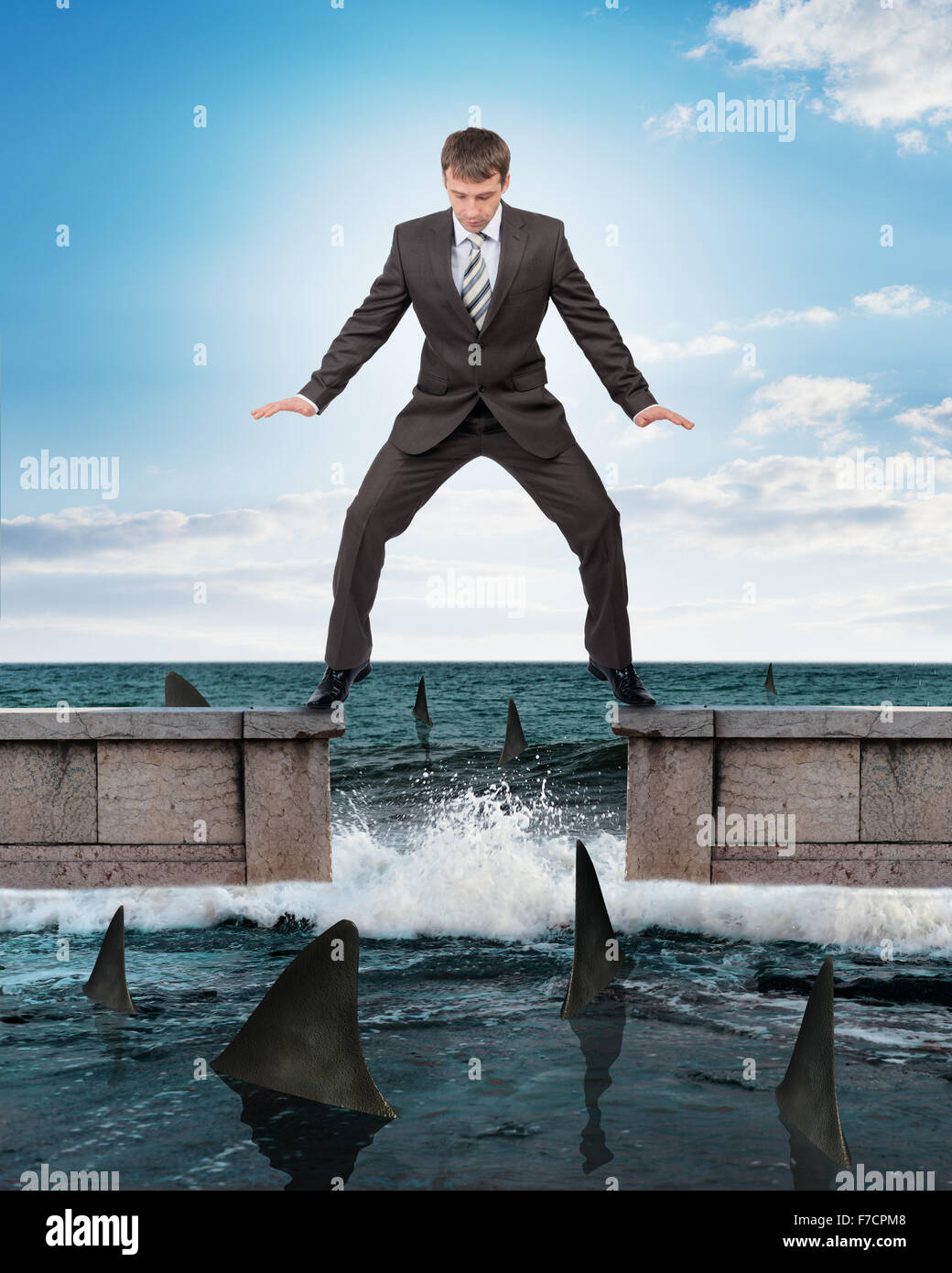 Man holding shark hi-res stock photography and images - Alamy