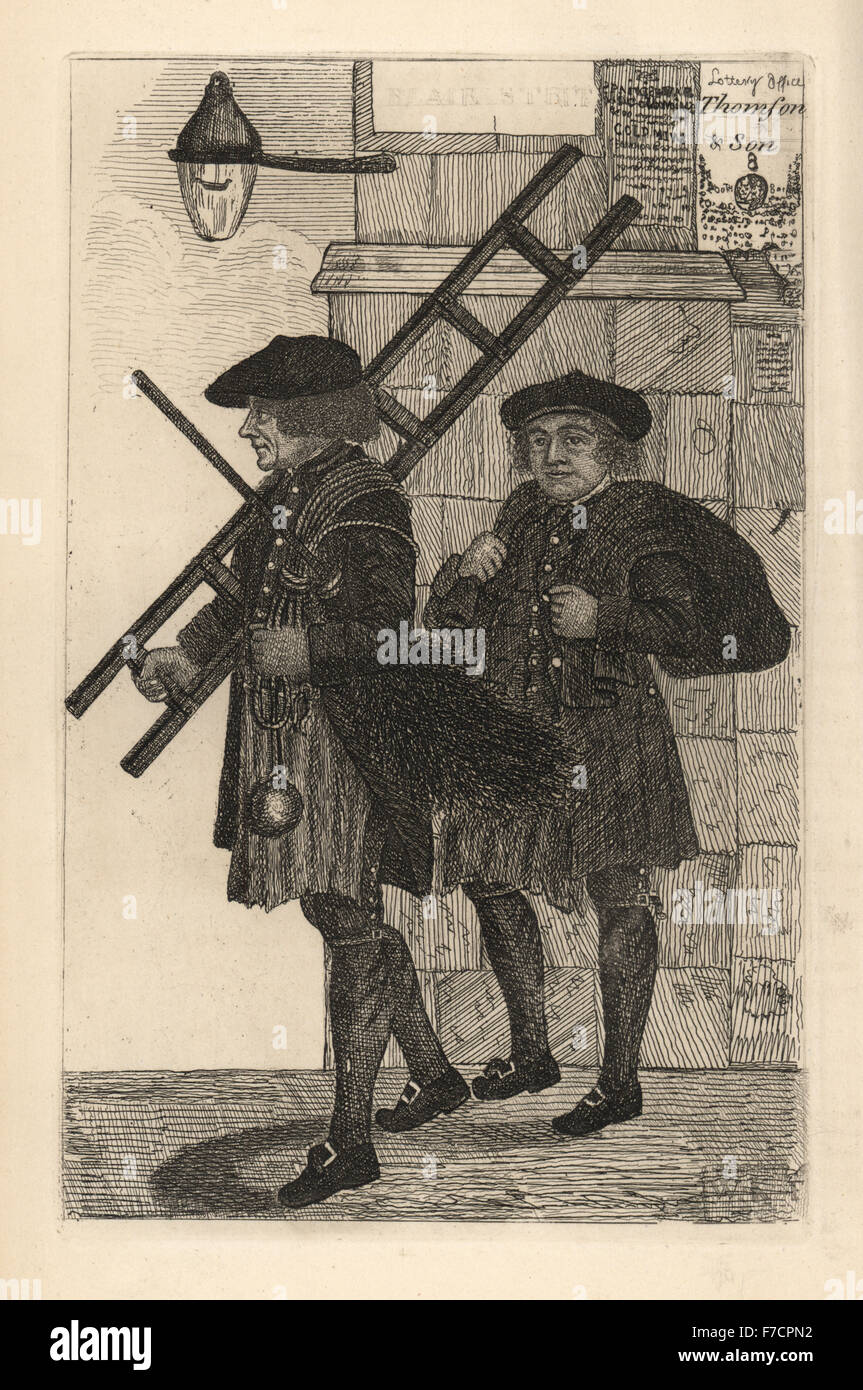 Two chimney sweeps, the older being David Gilchrist. They wore flat ...