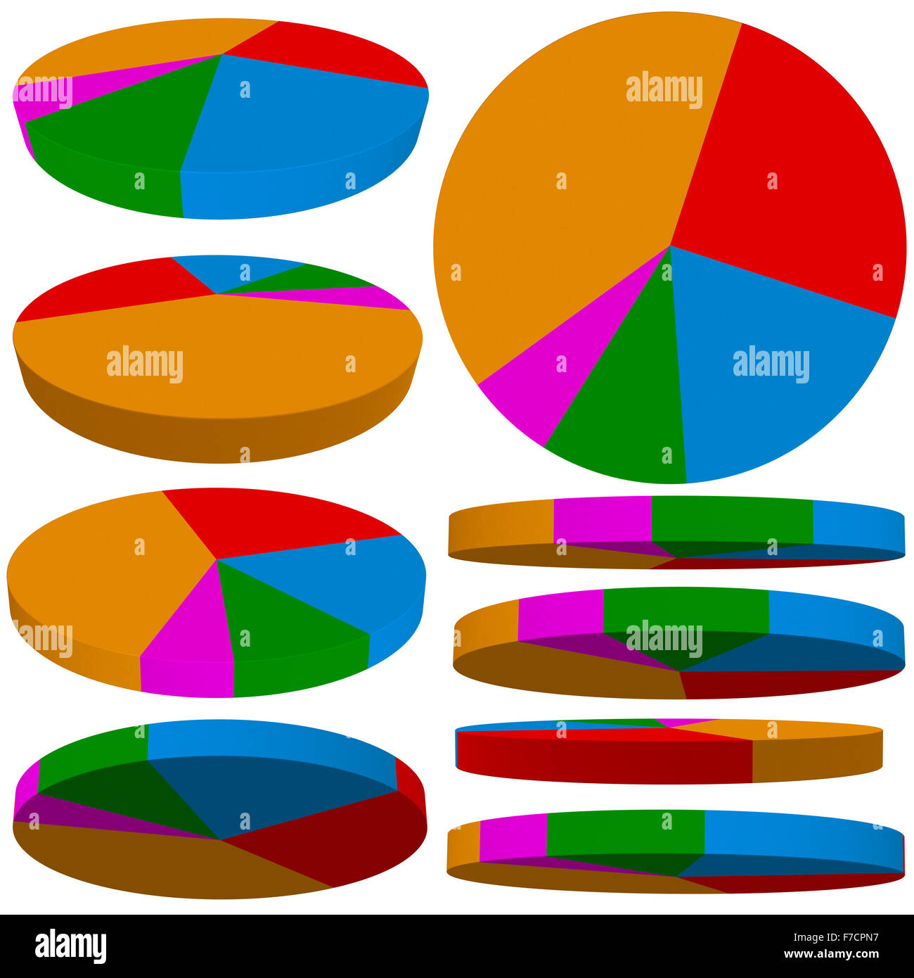 Pie chart set Stock Photo - Alamy
