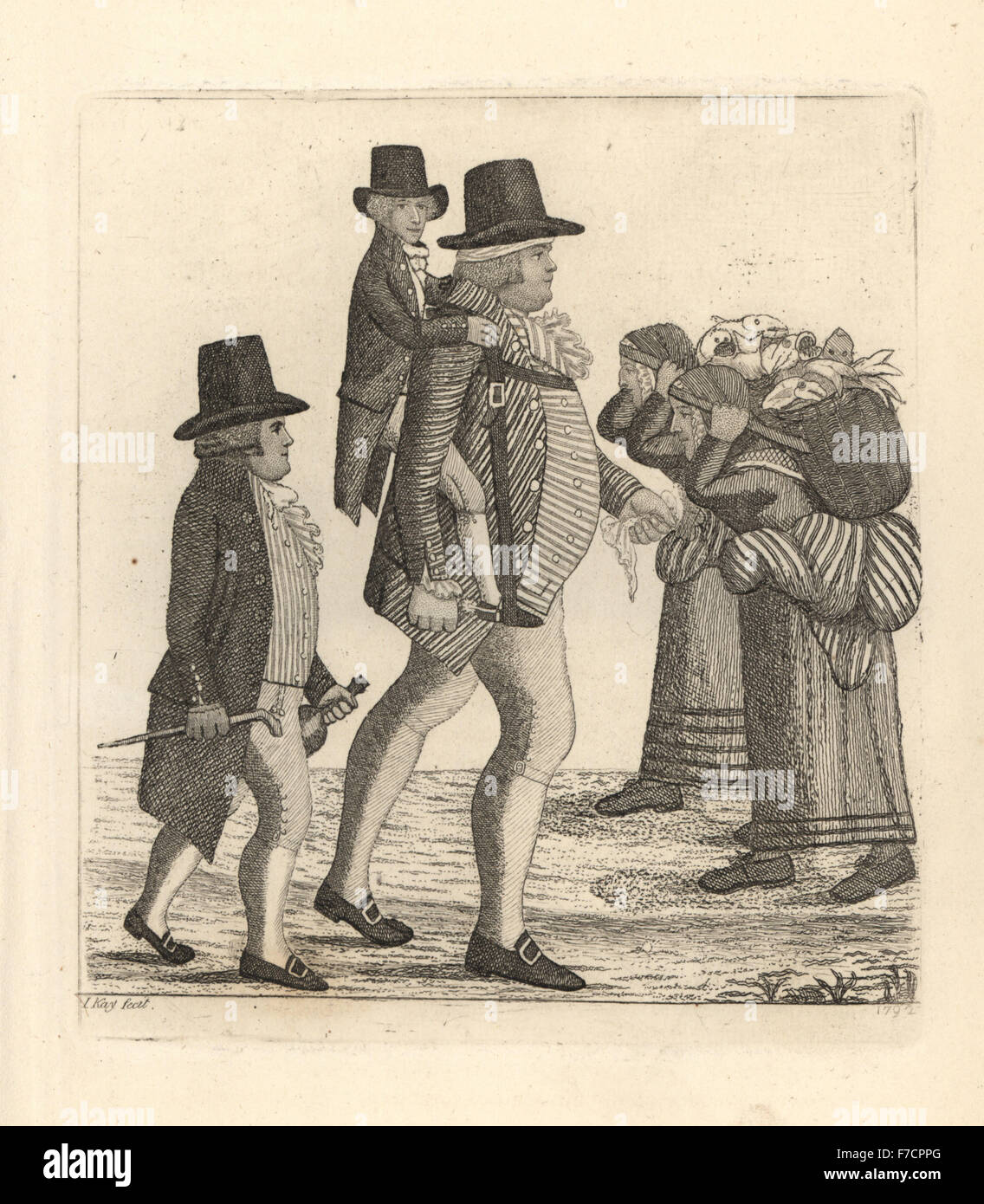 Hamilton Bell carrying a vintner's boy from Edinburgh to Musselbough ...