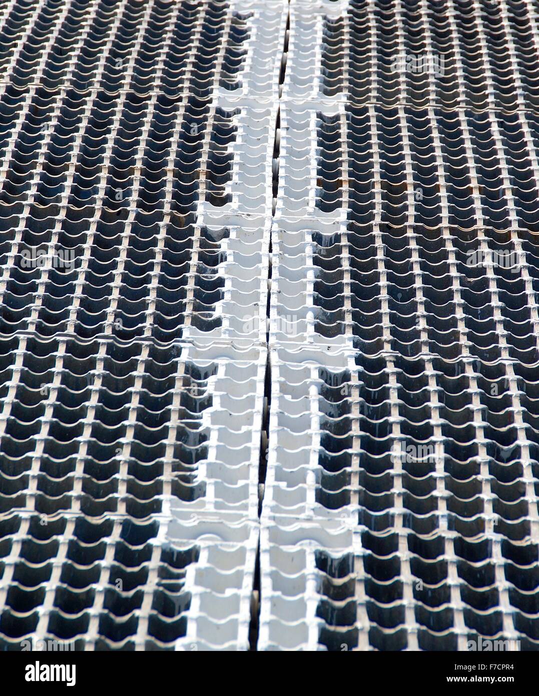 The close view of iron grate with white sign Stock Photo - Alamy