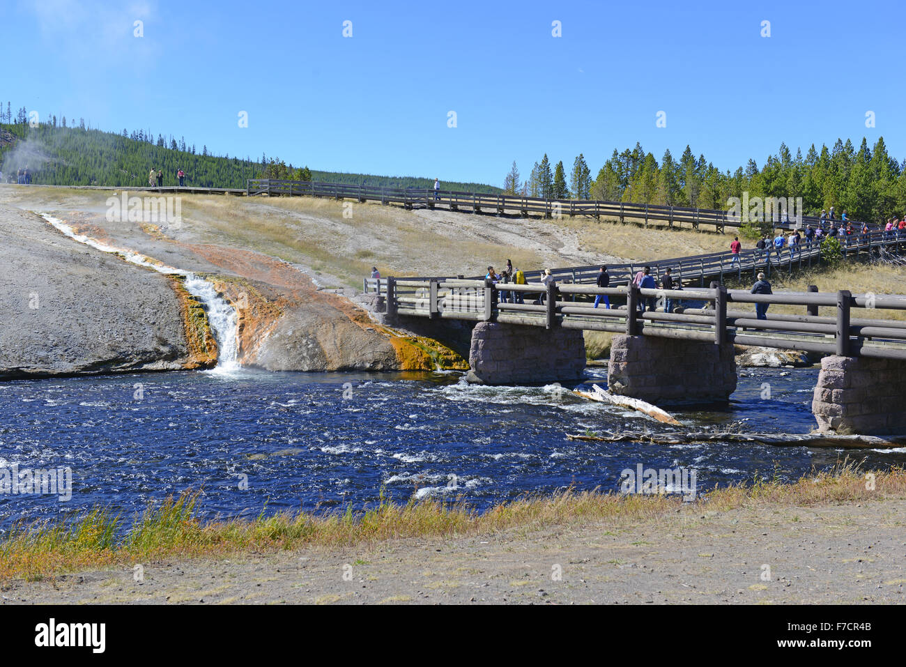 Boardwalks at Yellowstone National Park protect both visitors and the ...