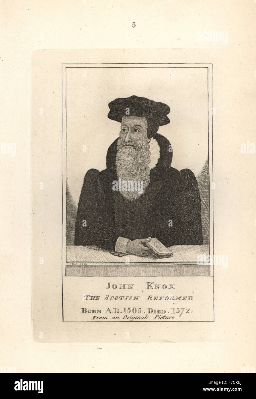 John Knox, the Scottish Reformer, from an original painting ...