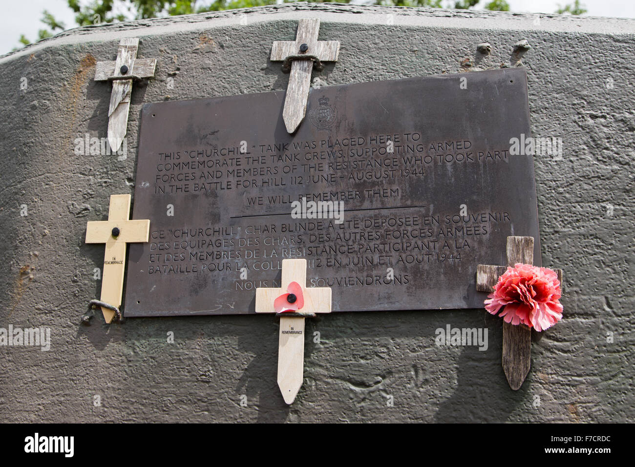 Commemorative plaque and crosses at Hill 112, Operation Jupiter - a ...