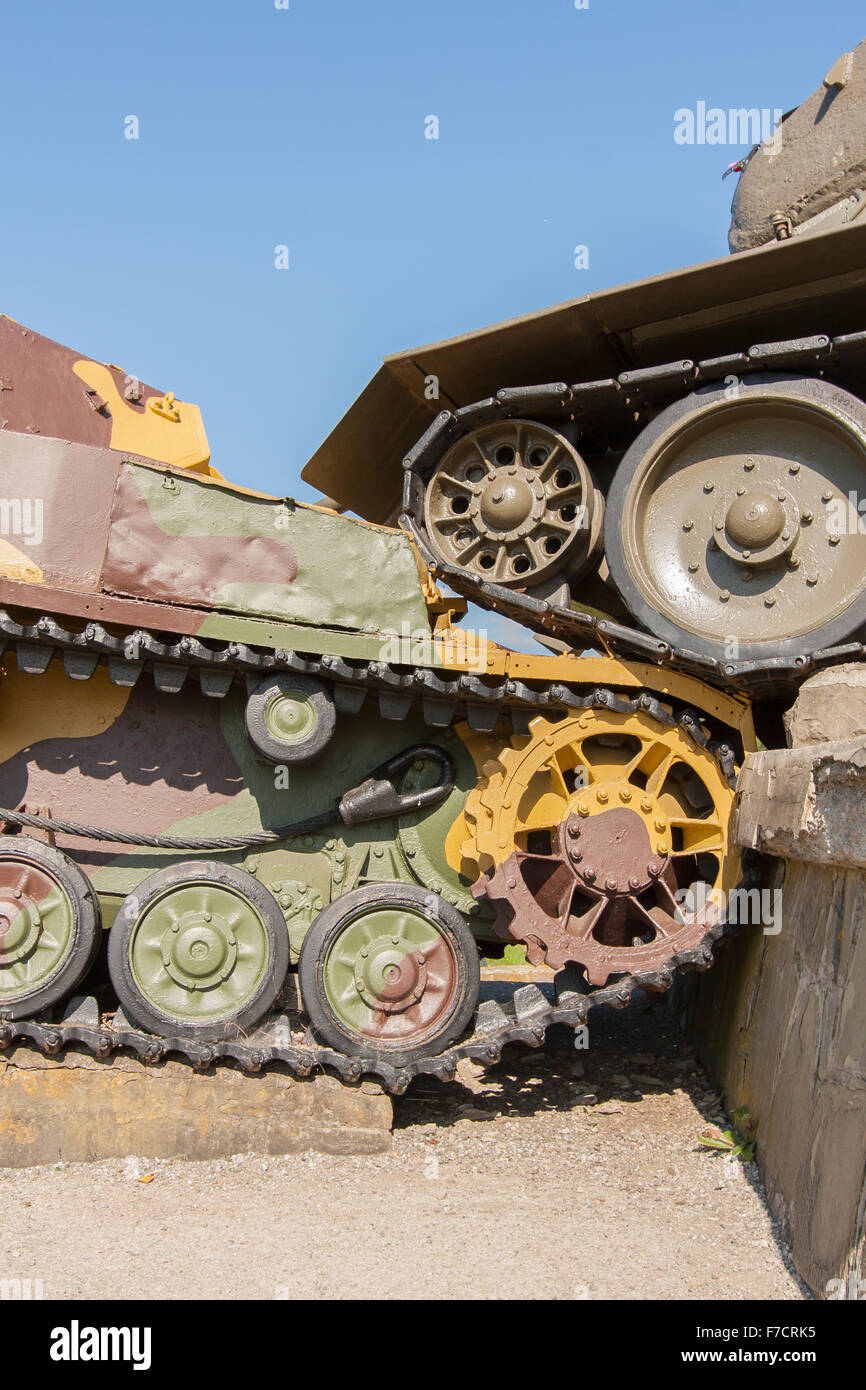 The German Tiger 4 and Soviet T34 tanks Stock Photo - Alamy