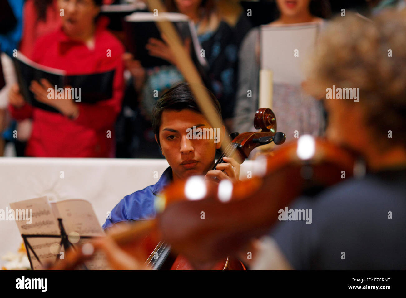 Boy playing cello hi-res stock photography and images - Alamy